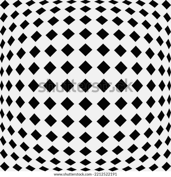 Bulging Diagonal Square Shapes Halftone Pattern Stock Vector (Royalty ...