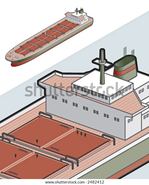 Bulk Carrier Ship Icon Design Element Stock Vector (Royalty Free ...