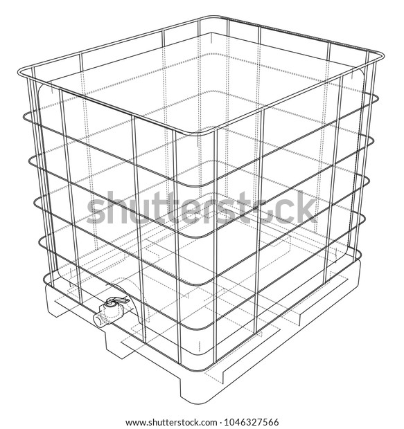 Bulk Fluid Shipping Containers Eps 10 Stock Vector (Royalty Free ...