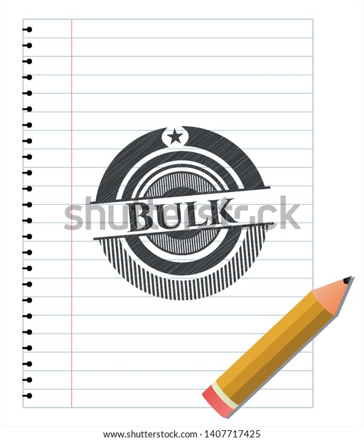 Bulk Pencil Draw Vector Illustration Detailed Stock Vector (Royalty ...