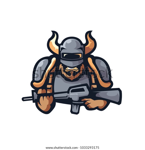 Bull Army E Sport Logo Stock Vector (Royalty Free) 1033293175