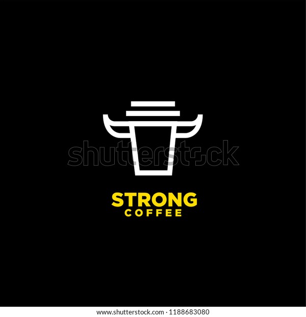 Bull Coffee Logo Icon Designs Vector Stock Vector (Royalty Free ...