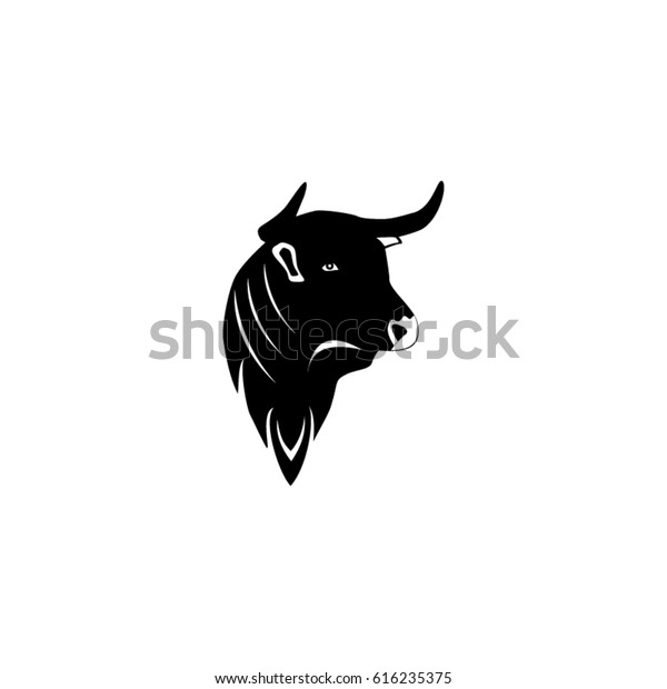 Bull Face Icon Logo Mascot Animal Stock Vector (Royalty Free) 616235375 ...