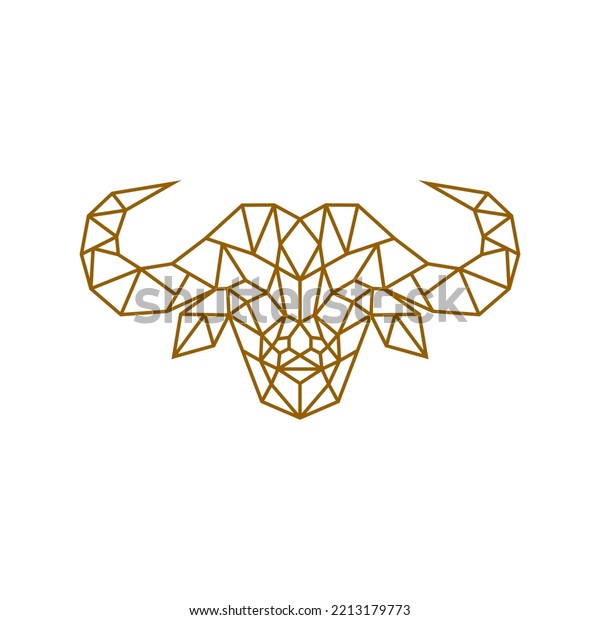 Bull Head Geometric Low Poly Icon Stock Vector (Royalty Free ...