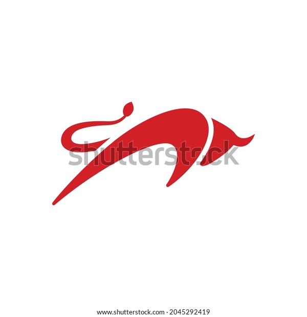 Bull Heading Logo Design Vector Stock Vector (Royalty Free) 2045292419 ...