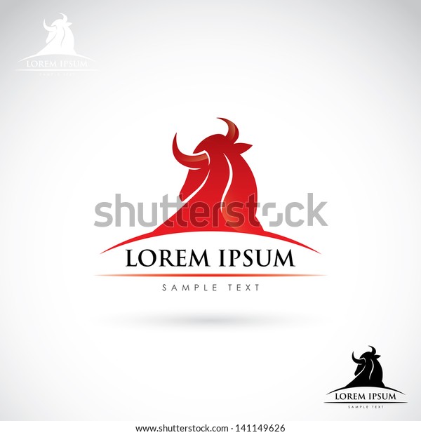 Bull Label Vector Illustration Stock Vector (Royalty Free) 141149626