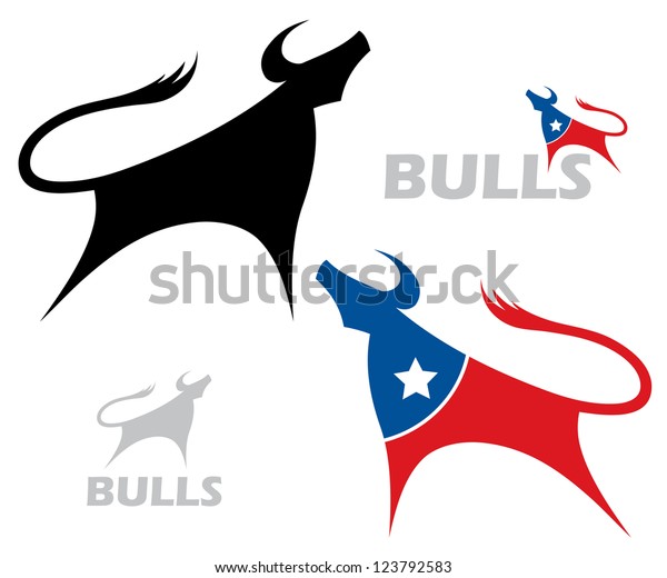 Bull Labels Vector Illustration Stock Vector (Royalty Free) 123792583 ...