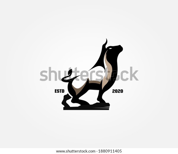 Bull Log Design Illustration Vectoriel Stock Vector (Royalty Free ...