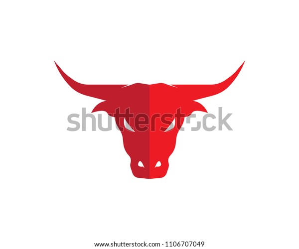 Bull logo icon template. taurus icon symbol design