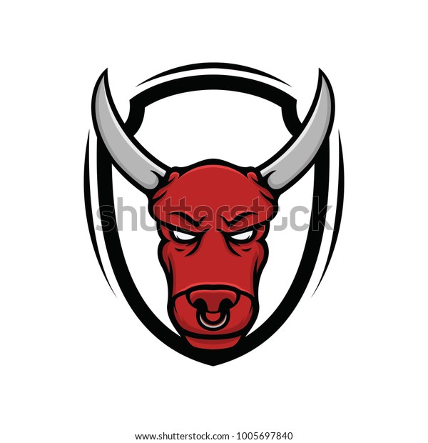 Bull Logo Vector Head Sport Mascot Stock Vector (Royalty Free ...