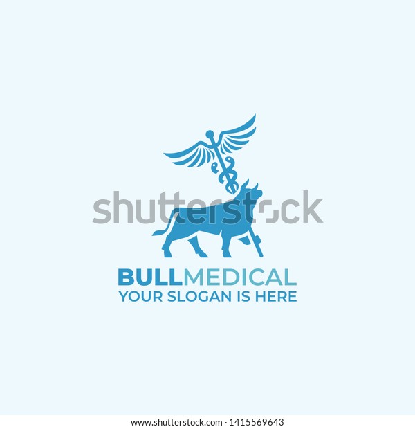 Bull Medical Logo Design Vector Stock Vector (Royalty Free) 1415569643 ...
