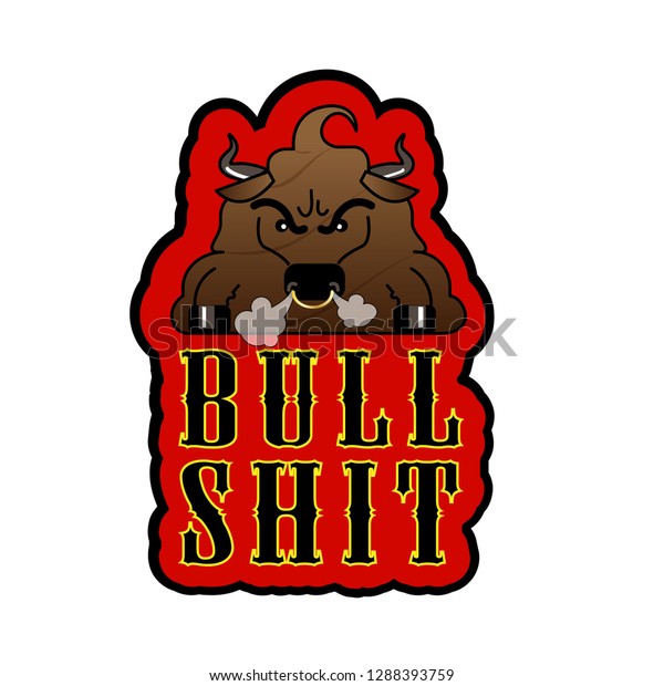 Bull Shit Sticker Snorting Bull Poop 库存矢量图（免版税）1288393759 | Shutterstock