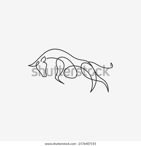 Bull Simple Vector Line Art: เวกเตอร์สต็อก (ปลอดค่าลิขสิทธิ์ ...
