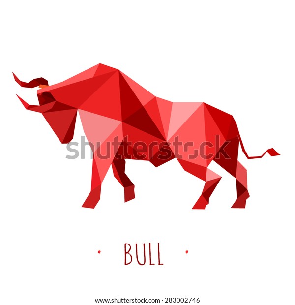 Bull Stylized Triangle Polygonal Model Stock Vector (Royalty Free ...