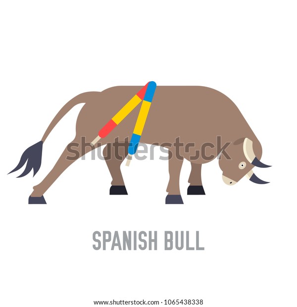 Bull Vector Illustration Symbol Object Flat Stock Vector (Royalty Free ...