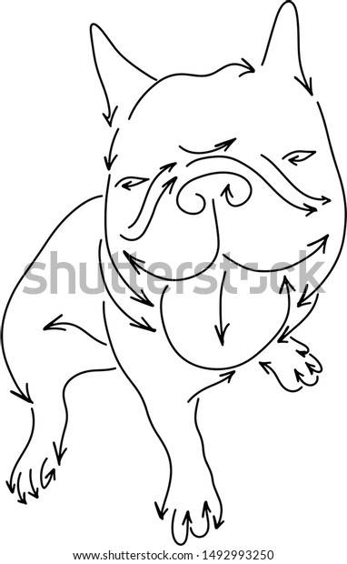 Bulldog Made Arrows Vector Illustration Sketch Stock Vector (Royalty ...