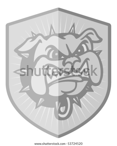 Bulldog Security Badge Silver Stock Vector (Royalty Free) 53724520 ...