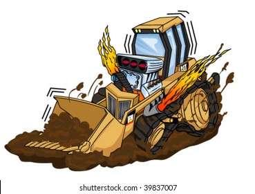 Bulldozer Cartoon: เวกเตอร์สต็อก (ปลอดค่าลิขสิทธิ์) 39837007 | Shutterstock