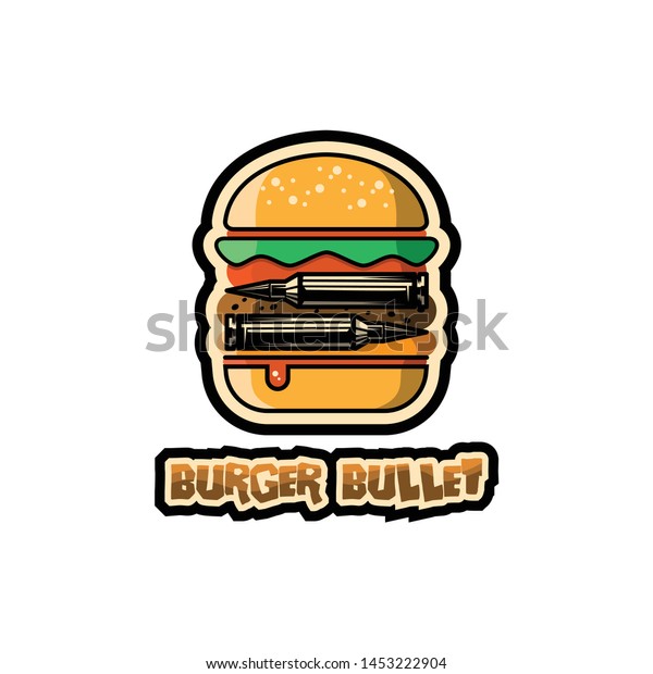 Bullet Burger Logo Design Vector Stock Vector (Royalty Free) 1453222904 ...