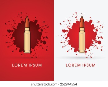 Bullet Designed On Splash Grunge Blood Stock Vector (Royalty Free ...