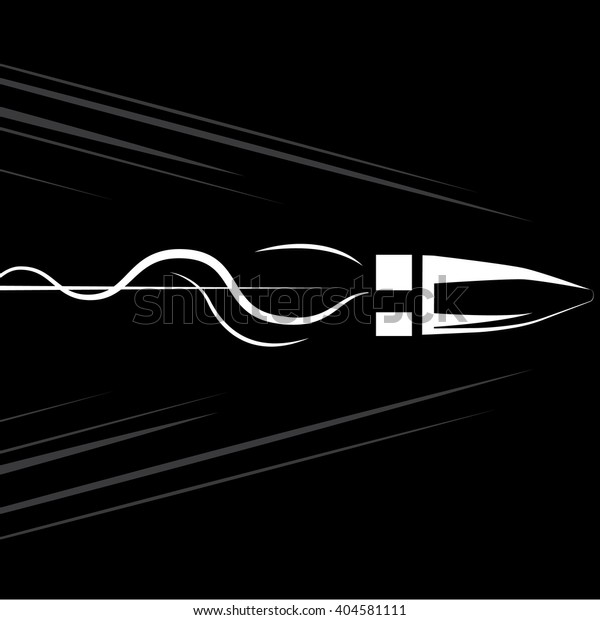 Bullet Flying Weapon Gun Vector Fast Stock Vector (Royalty Free) 404581111