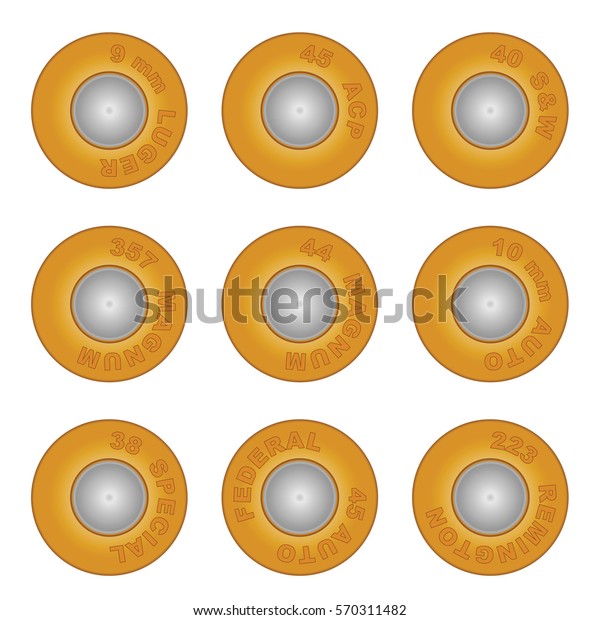 Bullet Gold Color Set Design Illustration Stock Vector (Royalty Free ...