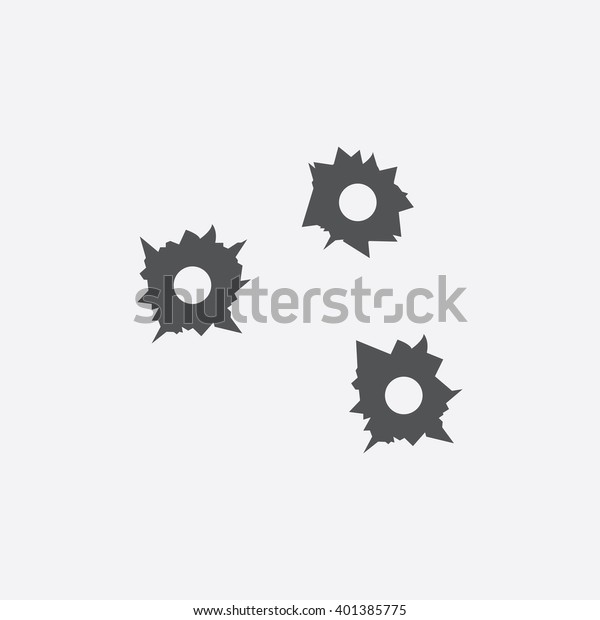 Bullet Holes Icon Stock Vector (Royalty Free) 401385775 | Shutterstock