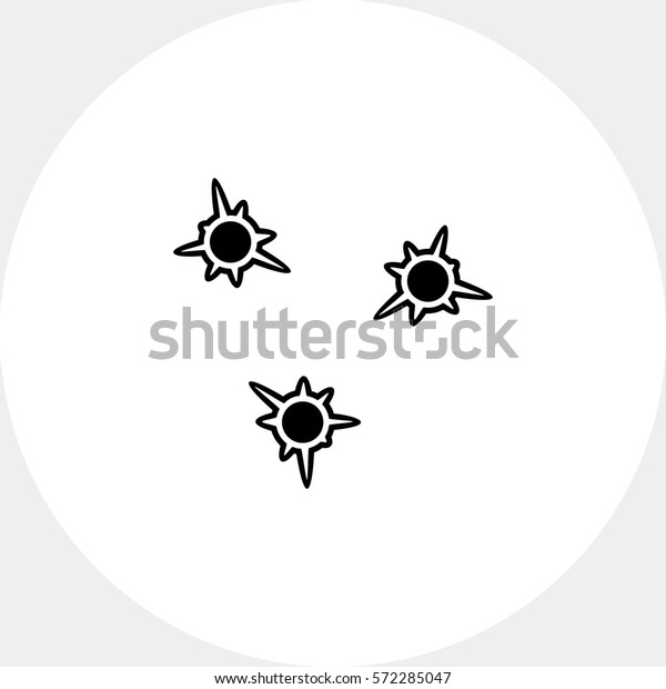 Bullet Holes Simple Icon Stock Vector (Royalty Free) 572285047 ...