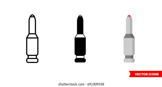 Bullet Icon 3 Types Color Black Stock Vector (Royalty Free) 691309558 ...