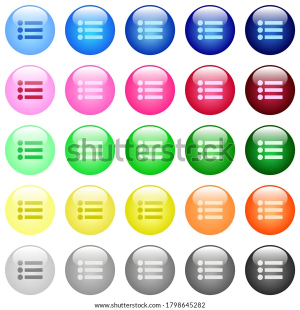 Bullet List Icons Set 25 Color: เวกเตอร์สต็อก (ปลอดค่าลิขสิทธิ์ ...