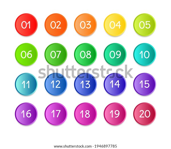 Bullet Numbers Infographic Buttons Points Icon Stock Vector (Royalty ...
