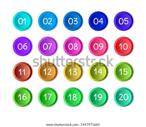 Bullet Numbers Infographic Buttons Points Icon Stock Vector (Royalty ...
