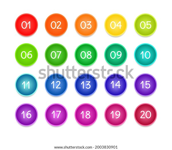 Bullet Numbers Infographic Buttons Points Icon Stock Vector (Royalty ...