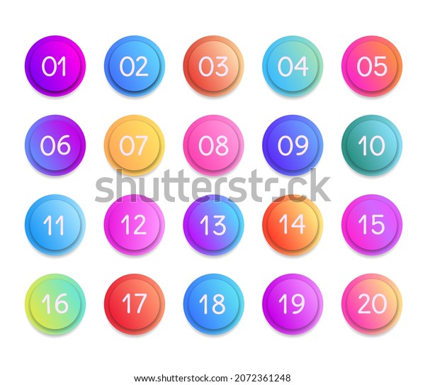 Bullet Numbers Infographic Buttons Points Icon Stock Vector (Royalty ...