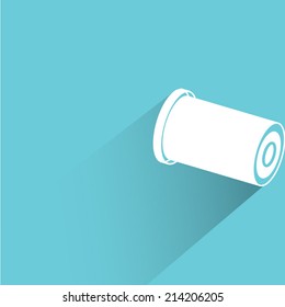 Bullet On Blue Background Stock Vector (Royalty Free) 214206205 ...