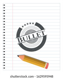 Bullet Pencil Draw Vector Illustration Detailed Stock Vector (Royalty ...