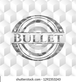 Bullet Realistic Grey Emblem Cube White Stock Vector (Royalty Free ...