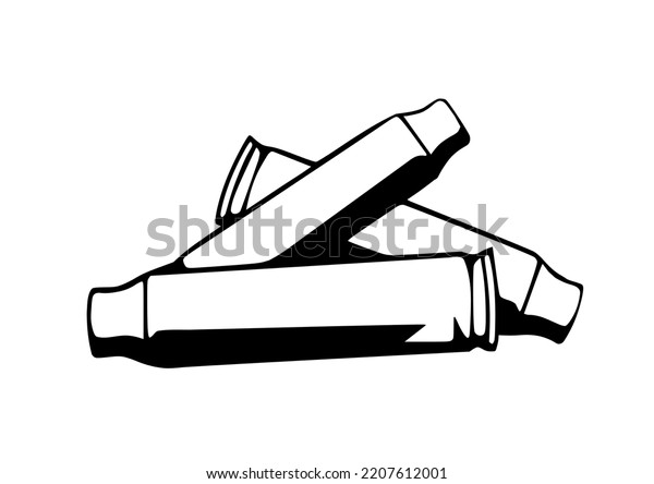 Bullet Shells Isolated On White Stock Vector (Royalty Free) 2207612001 ...