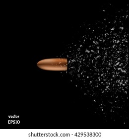 Bullet Shot Smashed Glass Splinters Vector Stock Vector (Royalty Free ...