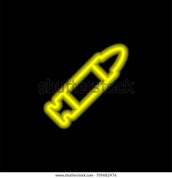 Bullet Yellow Glowing Neon Ui Ux Stock Vector (Royalty Free) 709682476 ...