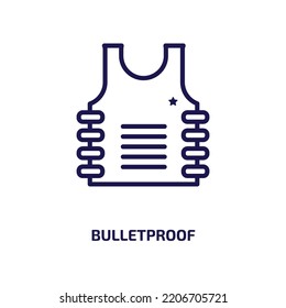 Bulletproof Icon Army War Collection Thin Stock Vector (Royalty Free ...