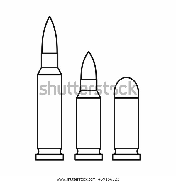 Bullets Icon Outline Style On White Stock Vector (Royalty Free ...