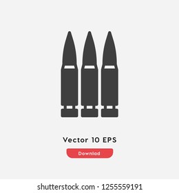 Bullets Icon Vector Military Bullets Symbol: vector de stock (libre de ...