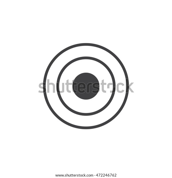 Bulls Eye Icon Vector Target Solid Stock Vector (Royalty Free) 472246762