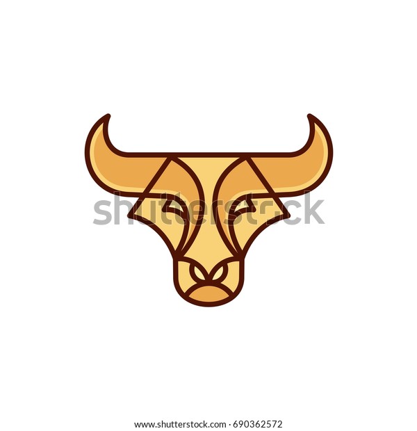 Bulls Vector Logo Icon Mascot Illustration Stock Vector (Royalty Free ...