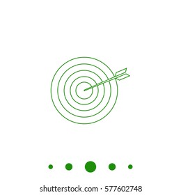 Bullseye Outline Vector Icon Contour Line Stock Vector (Royalty Free ...