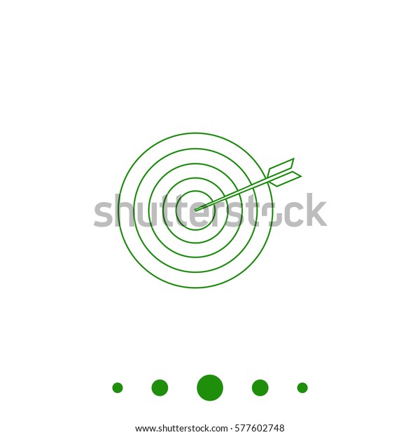 Bullseye Outline Vector Icon Contour Line Stock Vector (Royalty Free ...