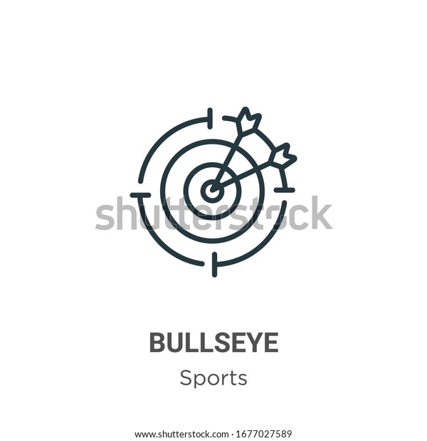 Bullseye Outline Vector Icon Thin Line Stock Vector (Royalty Free ...