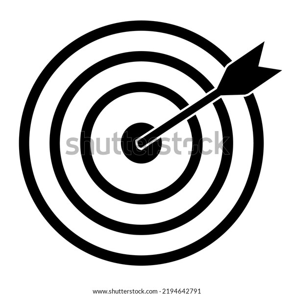 Bullseye Target Icon Symbol Vector Stock Vector (Royalty Free ...