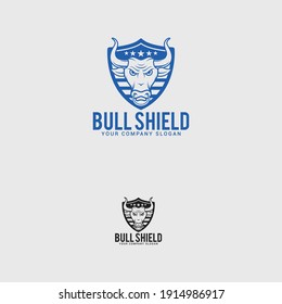 Bullshield Logo Design Vector Template Stock Vector (Royalty Free ...